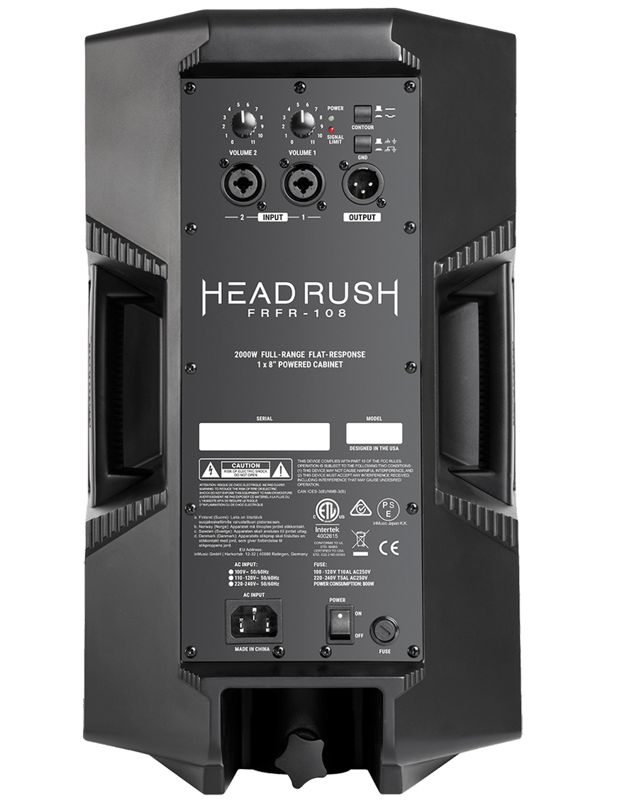 HeadRush® FRFR-108 Monitor Gabinete Guitarra 1x8" 2000W Flat